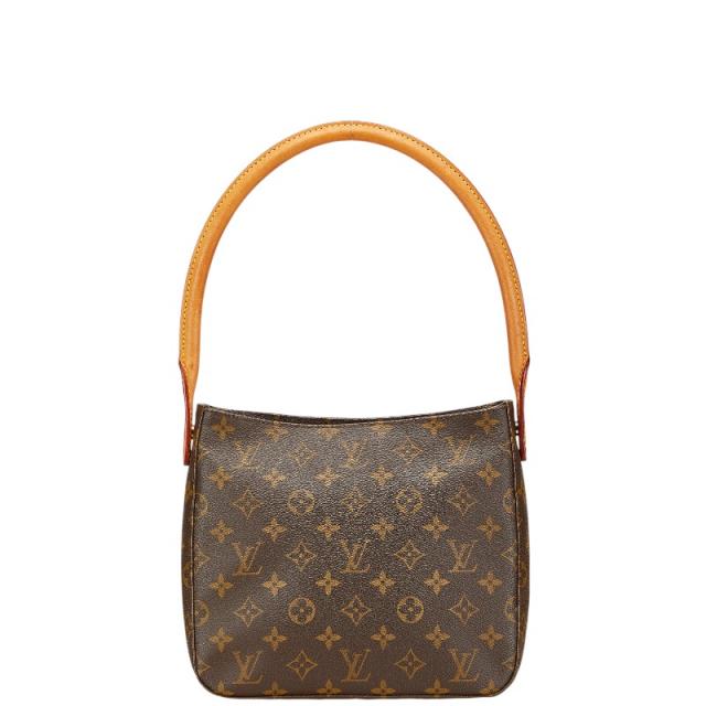 ルイ ヴィトン モノグラム ルーピングMM ショルダーバッグ ハンドバッグ M51146 ブラウン PVC レザー レディース LOUIS VUITTON 【中古】