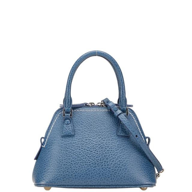 マルタンマルジェラ メゾンマルジェラ ハンドバッグ ショルダーバッグ 2WAY ブルー レザー レディース MARTIN MARGIELA 【中古】