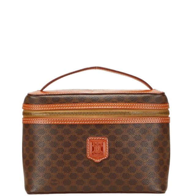 セリーヌ マカダム  セカンドバッグ ハンドバッグ ブラウン PVC レザー レディース CELINE 【中古】