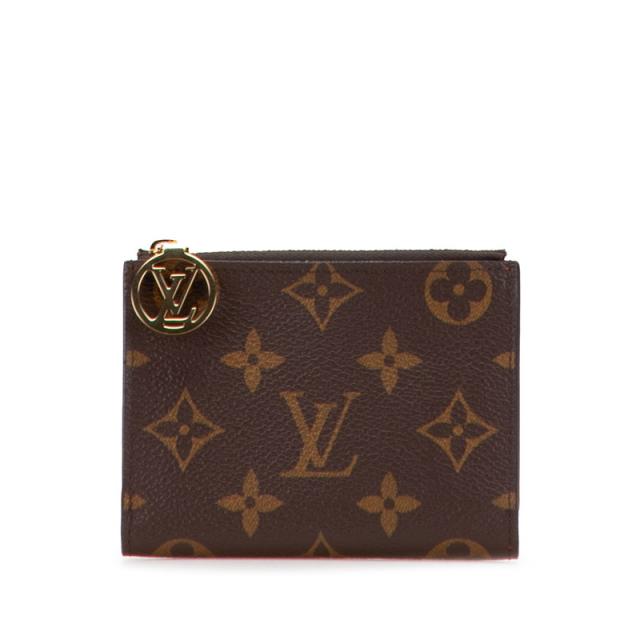 ルイ ヴィトン モノグラム ポルトフォイユ リサ 二つ折り財布 M82381 ブラウン トニックオレンジ PVC レザー LOUIS VUITTON 【中古】