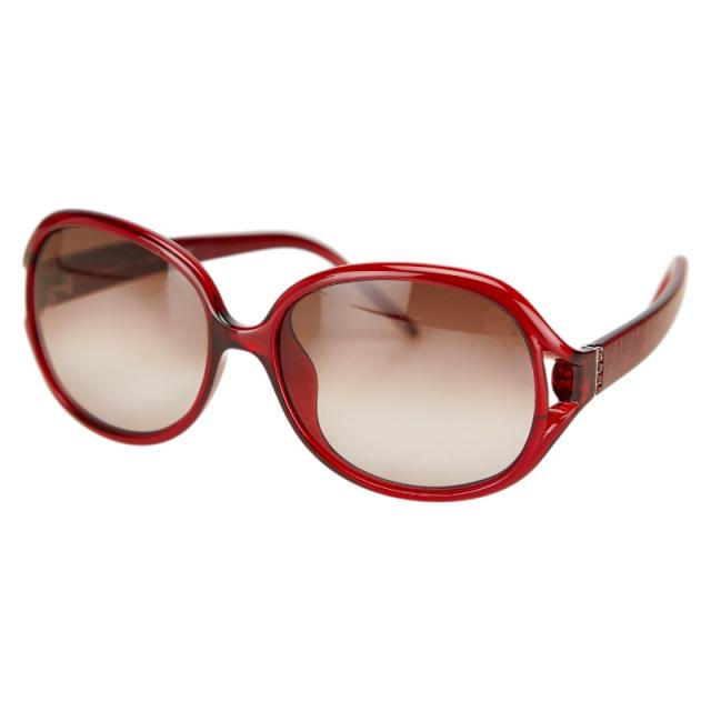 フェンディ ズッカ サングラス レッド プラスチック レディース FENDI 【中古】
