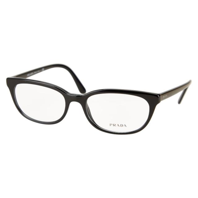 プラダ アジアンフィット ロゴ メガネ VPR13V ブラック プラスチック レディース PRADA 【中古】