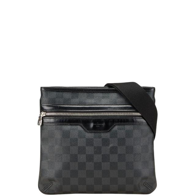 ルイ ヴィトン ダミエ グラフィット トマス 斜め掛け ショルダーバッグ N58028 ブラック PVC レザー レディース LOUIS VUITTON 【中古】
