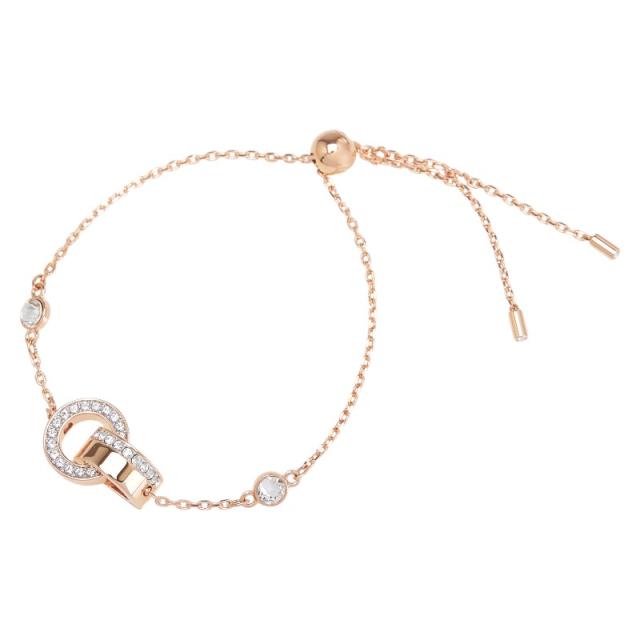 スワロフスキー ローズゴールド メッキ クリスタル Dextera インターロッキングループ ブレスレット レディース SWAROVSKI 中古