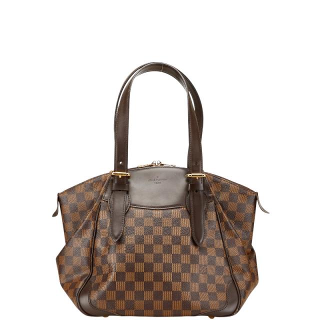 ルイ ヴィトン ダミエ ヴェローナPM ハンドバッグ N41117 ブラウン PVC レザー レディース LOUIS VUITTON 【中古】