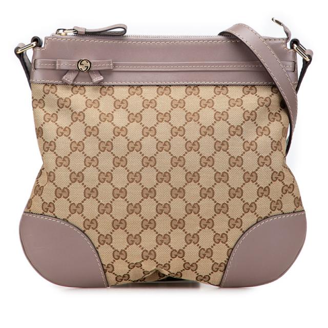 グッチ GGキャンバス メイフェア 斜め掛け ショルダーバッグ 257065 ベージュ ピンク パープル レザー キャンバス GUCCI 【中古】
