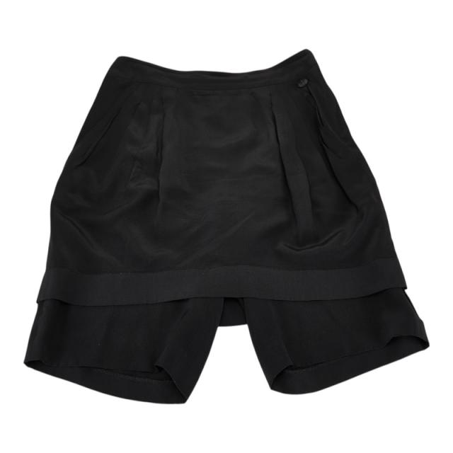 シャネル ハーフパンツ キュロット サイズ：36 ブラック シルク レディース CHANEL 【中古】