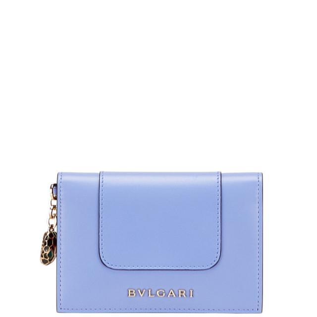 ブルガリ セルペンティ フォーエバー カードケース パープル ピンク レザー レディース BVLGARI 【中古】