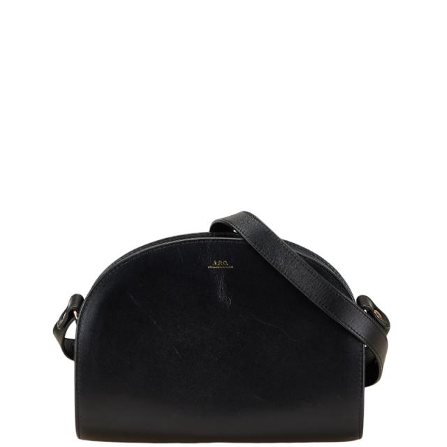 アーペーセー ショルダーバッグ ブラック レザー レディース A.P.C. 【中古】