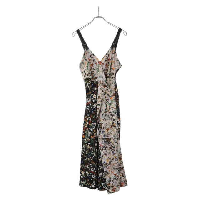 バーバリー 花 フラワー モチーフ ドレス キャミソールワンピース サイズ:8 ブラック マルチカラー シルク レディース BURBERRY 【中古】