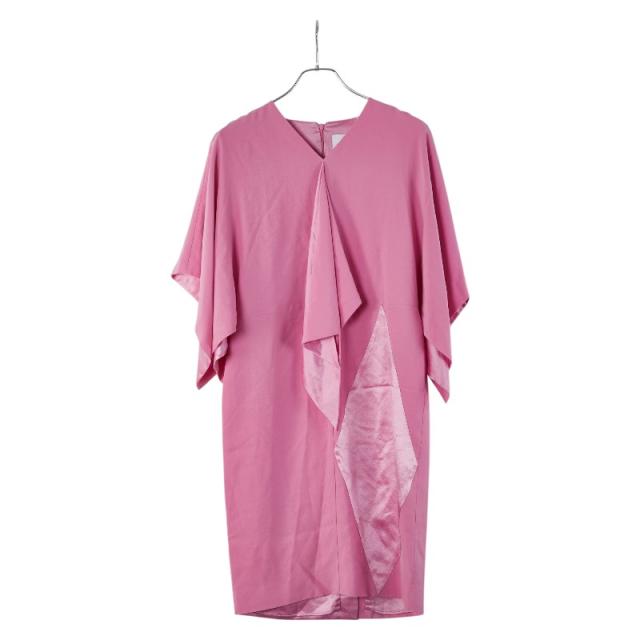 バーバリー Cape Sleeve Silk Dress ワンピース サイズ：38 8047248 ピンク シルク レディース BURBERRY 【中古】