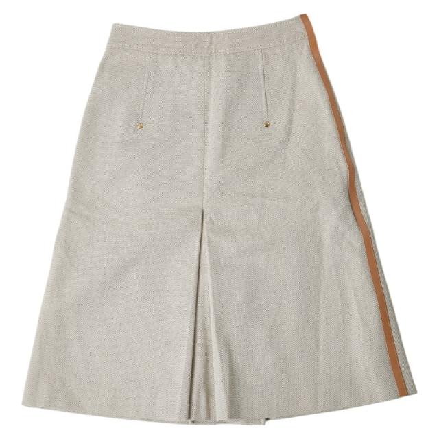 バーバリー スカート フレアスカート サイズ：38 ベージュ ブラウン コットン レディース BURBERRY 【中古】