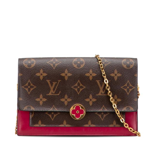 ルイ ヴィトン モノグラム ポルトフォイユ フロール チェーン 斜め掛け ショルダーバッグ M69578 LOUIS VUITTON 【中古】