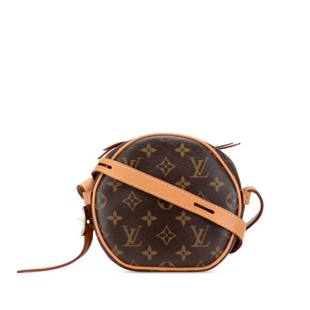 ルイ ヴィトン モノグラム ボワットシャポースープルPM ショルダーバッグ M45578 ブラウン PVC レザー レディース LOUIS VUITTON【中古】
