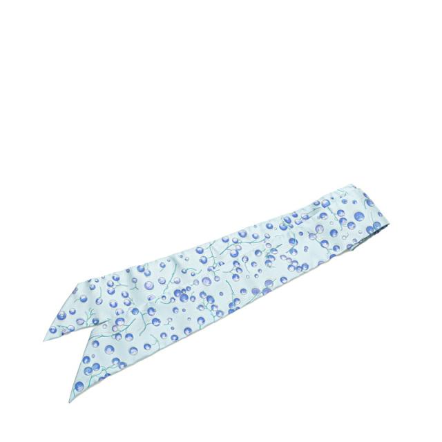 エルメス ツイリー ブルーベリー プリント スカーフ ブルー シルク レディース HERMES 【中古】