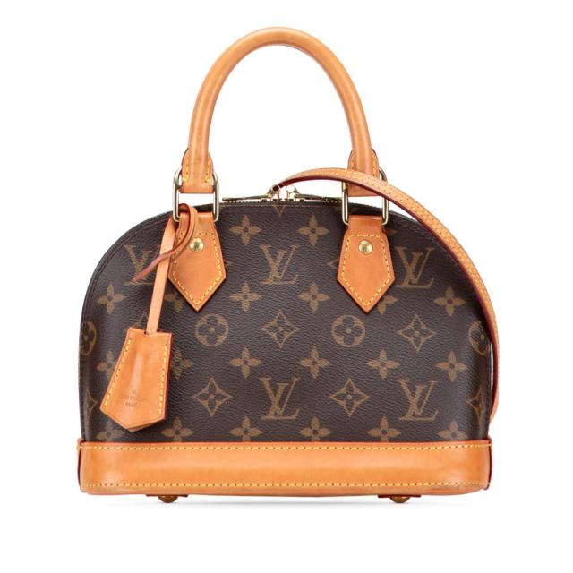 ルイ ヴィトン モノグラム アルマBB ハンドバッグ ショルダーバッグ 2WAY M46990 ブラウン PVC レザー LOUIS VUITTON 【中古】