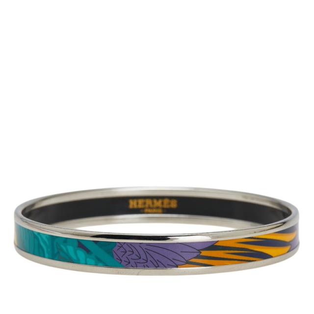 エルメス エマイユPM 七宝焼き バングル シルバー マルチカラー メタル レディース HERMES 【中古】