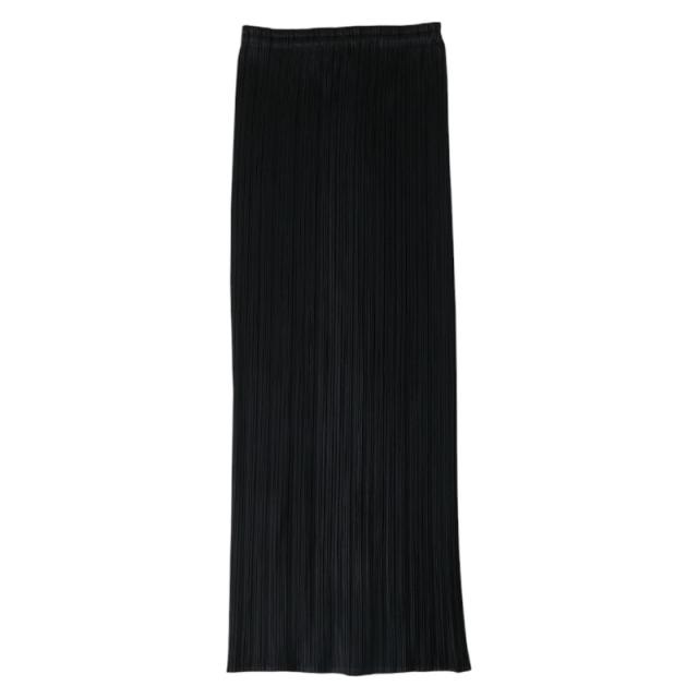 プリーツプリーズ スカート ロングスカート サイズ：1 ブラック ポリエステル レディース PLEATS PLEASE 【中古】