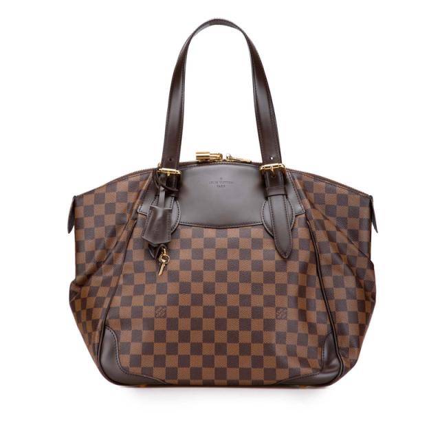 ルイ ヴィトン ダミエ ヴェローナGM ショルダーバッグ トートバッグ N41119 ブラウン PVC レザー レディース LOUIS VUITTON 【中古】