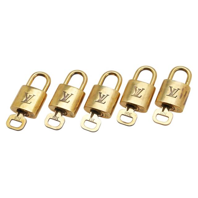 ルイ ヴィトン カデナ 南京錠 キー 5点セット ゴールド メッキ レディース LOUIS VUITTON 【中古】