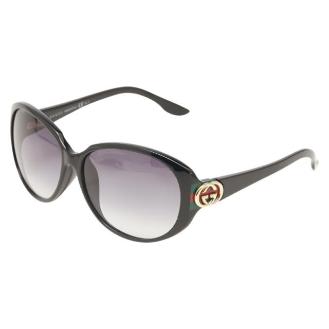 グッチ インターロッキングG シェリーライン サングラス GG 3174/F/S ブラック プラスチック レディース GUCCI 【中古】