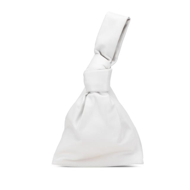 ボッテガヴェネタ ミニ ザ ツイスト ハンドバッグ ホワイト レザー レディース BOTTEGAVENETA 【中古】