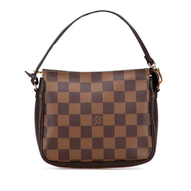 ルイ ヴィトン ダミエ トゥルース メイクアップ ミニショルダーバッグ ポーチ N51982 ブラウン PVC レザー LOUIS VUITTON 【中古】
