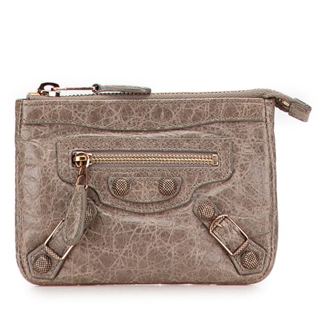 バレンシアガ ジャイアントヒップ ポーチ 小銭入れ 272440 ブラウン レザー レディース BALENCIAGA 【中古】