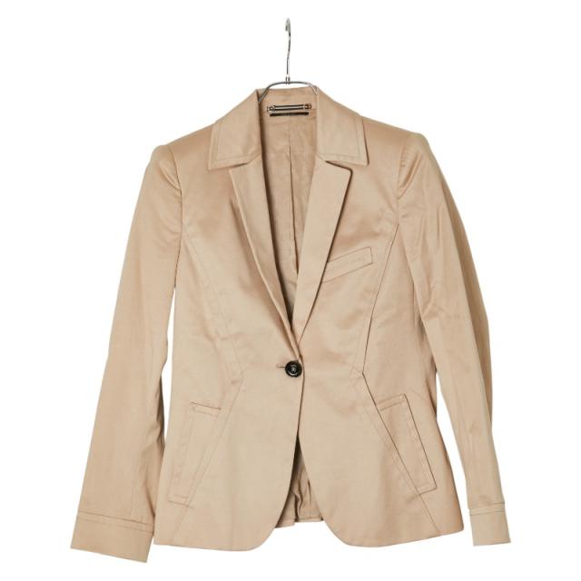 グッチ 1B テーラードジャケット サイズ:44 193486 ベージュ コットン キュプラ レディース GUCCI 【中古】