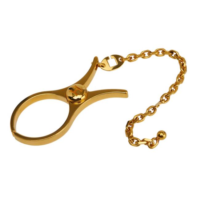 エルメス フィルー グローブホルダー ゴールド メッキ レディース HERMES 【中古】