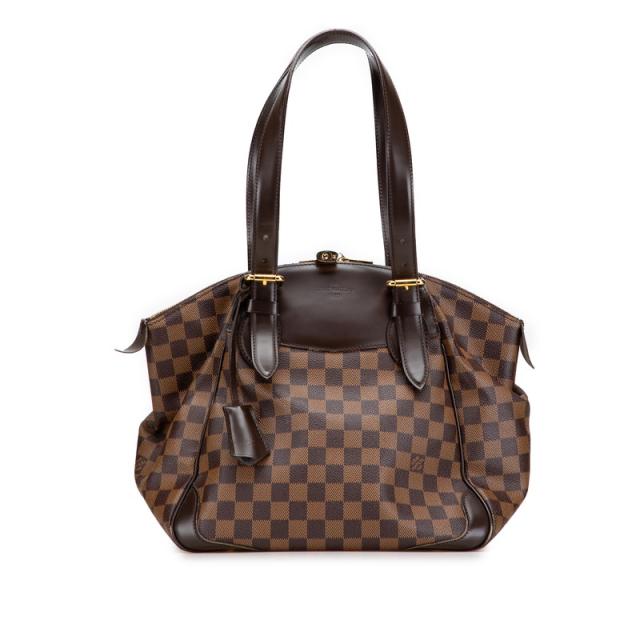 ルイ ヴィトン ダミエ ヴェローナMM  ハンドバッグ ショルダーバッグ N41118 ブラウン PVC レザー レディース LOUIS VUITTON 【中古】
