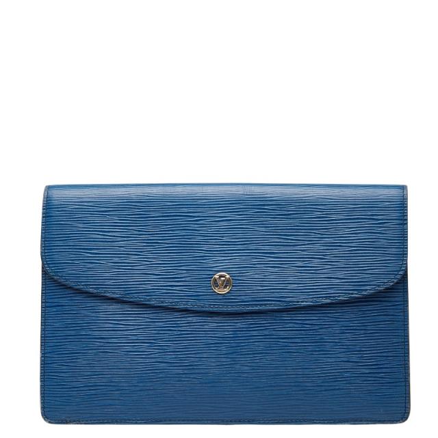 ルイ ヴィトン エピ モンテーニュ27 セカンドバッグ クラッチバッグ M52655 トレドブルー レザー レディース LOUIS VUITTON 【中古】