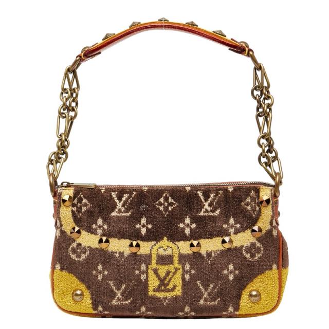 ルイ ヴィトン モノグラム トロンプルイユ ポシェット アクセソワール チェーン ハンドバッグ M92710 マロン LOUIS VUITTON 【中古】