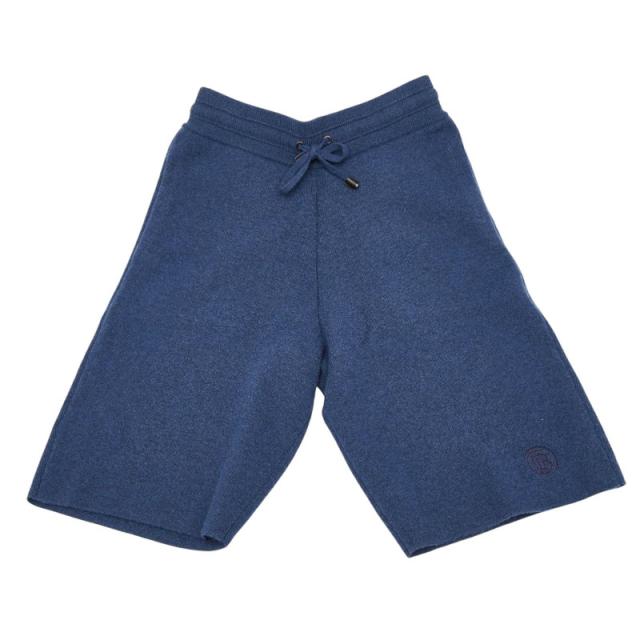 バーバリー ニットハーフパンツ 表記サイズ:S ブルー カシミヤ メンズ BURBERRY 【中古】