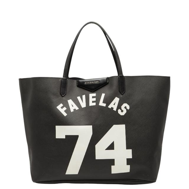ジバンシー FAVELAS74 トートバッグ ブラック ホワイト PVC レディース Givenchy 【中古】