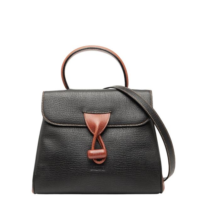 ロエベ ハンドバッグ ショルダーバッグ 2WAY ブラック ブラウン レザー レディース LOEWE 【中古】