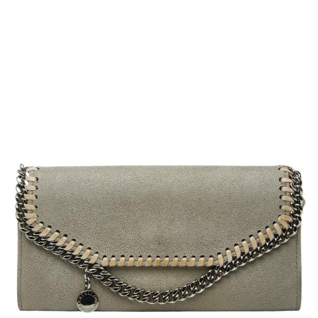 ステラマッカートニー ファラベラ 長財布 グレー ポリエステル メタル レディース Stella McCartney 【中古】