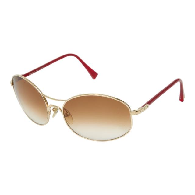 ルイ ヴィトン ロゴ サングラス Z0081U レッド ブラック ゴールド プラスチック メッキ レディース LOUIS VUITTON 【中古】