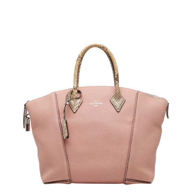 ルイ ヴィトン パルナセア ロックイット PM ハンドバッグ N92045 マグノリア ピンク レザー パイソン レディース LOUIS VUITTON 【中古】