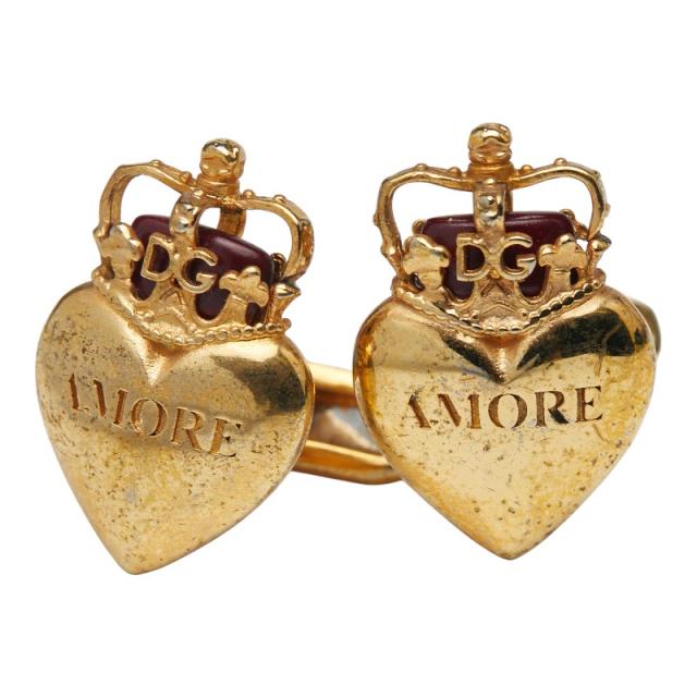 ドルチェアンドガッバーナ ハート カフス ゴールド メッキ レディース DOLCE&GABBANA 【中古】