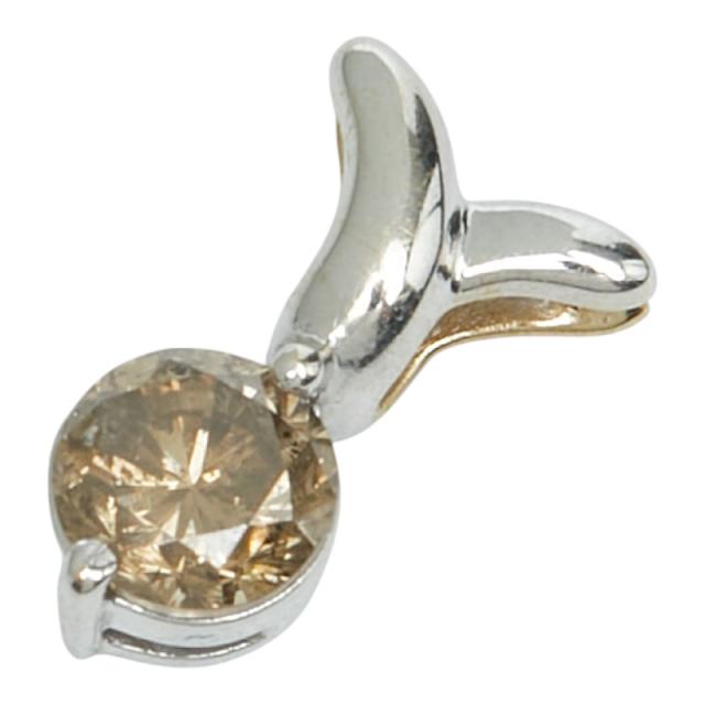 K18WG ホワイトゴールド ダイヤ0.6ct ペンダントトップ レディース 中古