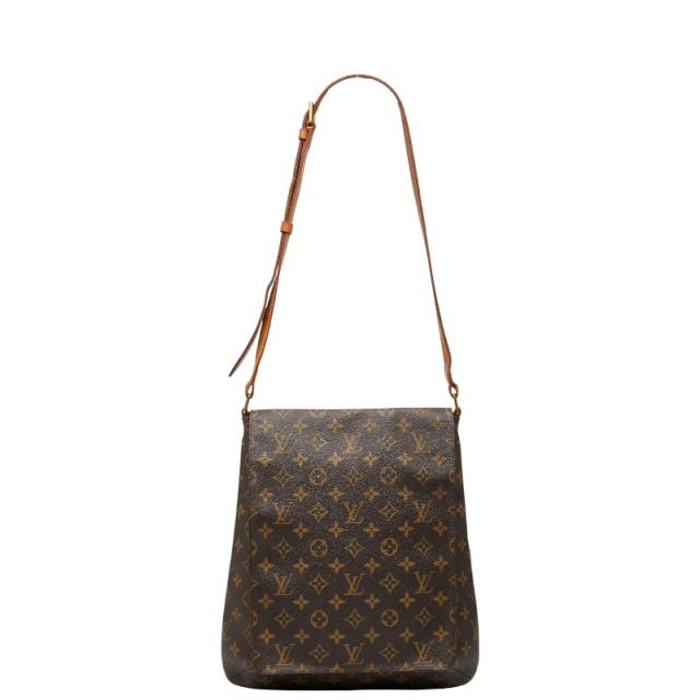 ルイ ヴィトン モノグラム ミュゼット 斜め掛け ショルダーバッグ M51256 ブラウン PVC レザー レディース LOUIS VUITTON 【中古】