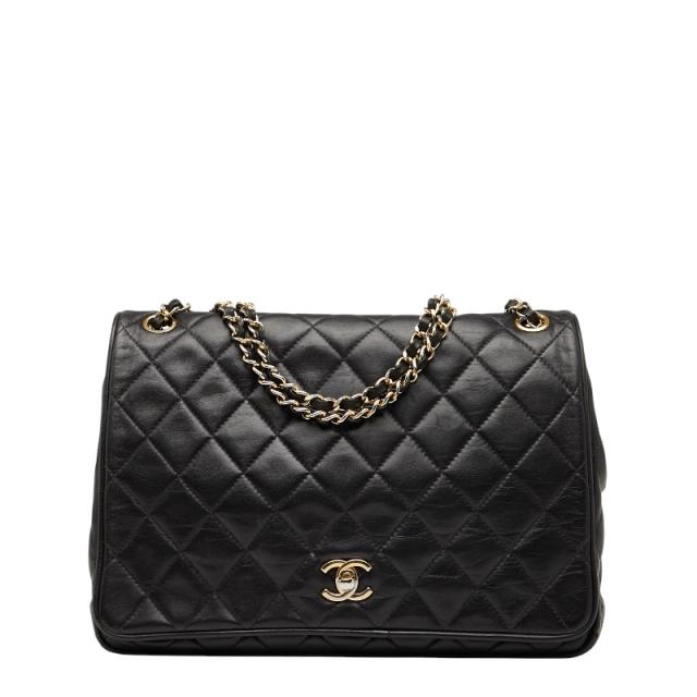 シャネル マトラッセ ココマーク チェーン ショルダーバッグ ハンドバッグ ブラック ラムスキン レディース CHANEL 【中古】