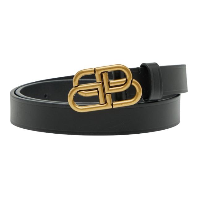 バレンシアガ BB THIN BELT ベルト サイズ：75 581690 ブラック レザー レディース BALENCIAGA 【中古】