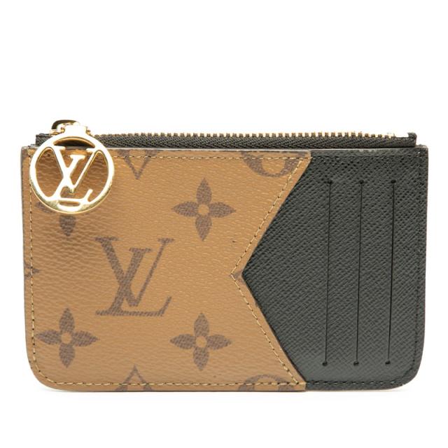 ルイ ヴィトン モノグラム リバース ポルト カルト ロミー カードケース フラグメントケース M81912 ブラウン LOUIS VUITTON 【中古】
