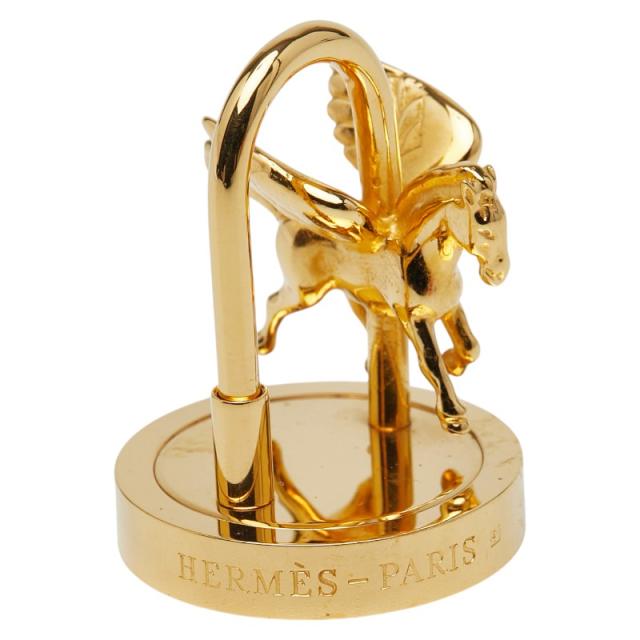 エルメス 2007年限定 アーネダンス ペガサス カデナ ゴールド メッキ レディース HERMES 【中古】