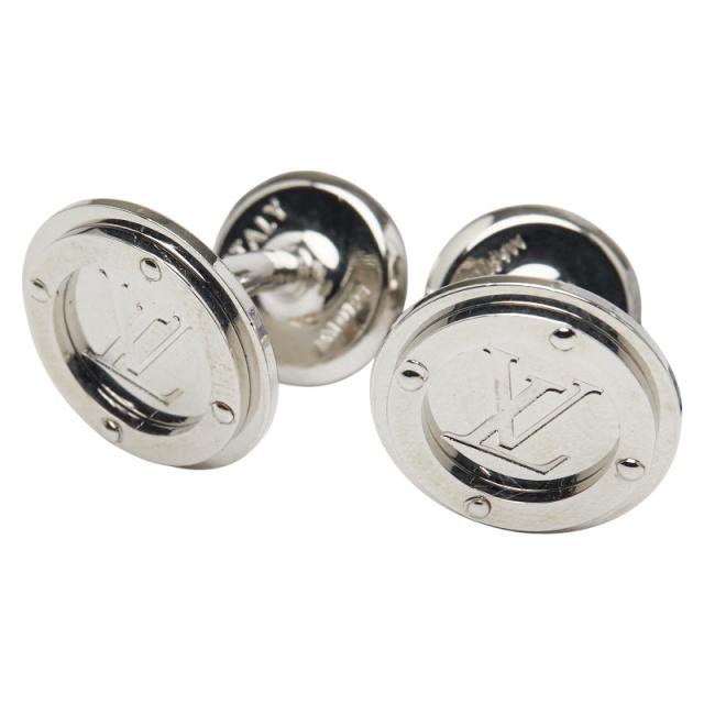ルイ ヴィトン カフリンク LV サークル カフス カフリンクス M68100 シルバー メタル メンズ LOUIS VUITTON 【中古】