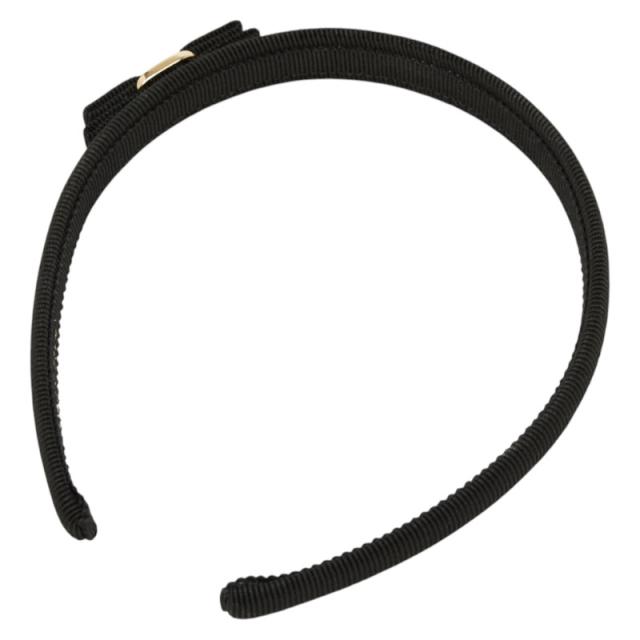 サルヴァトーレフェラガモ ヴァラリボン カチューシャ ブラック ナイロン レディース Salvatore Ferragamo 【中古】