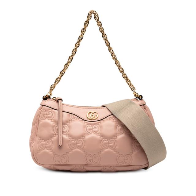 グッチ GGマトラッセ ハンドバッグ ショルダーバッグ 2WAY 735049 ピンク レザー レディース GUCCI 【中古】