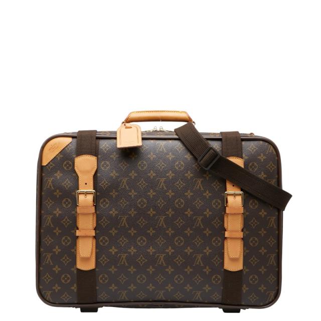 ルイ ヴィトン モノグラム サテライト53 スーツケース トラベルバッグ M23356 ブラウン PVC レザー レディース LOUIS VUITTON 【中古】